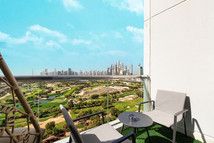 1br Panoramic Golf & Dubai Skyline Views - Dubai