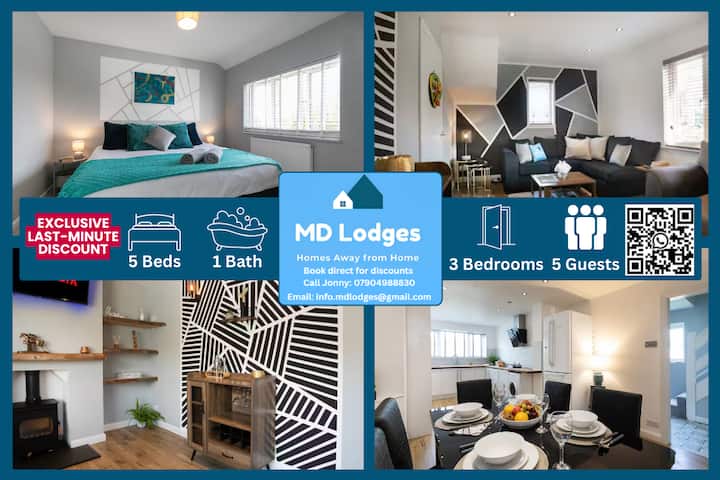 Stylish 3br Home, Ideal For Contractors | Sleeps 5 - Tewkesbury