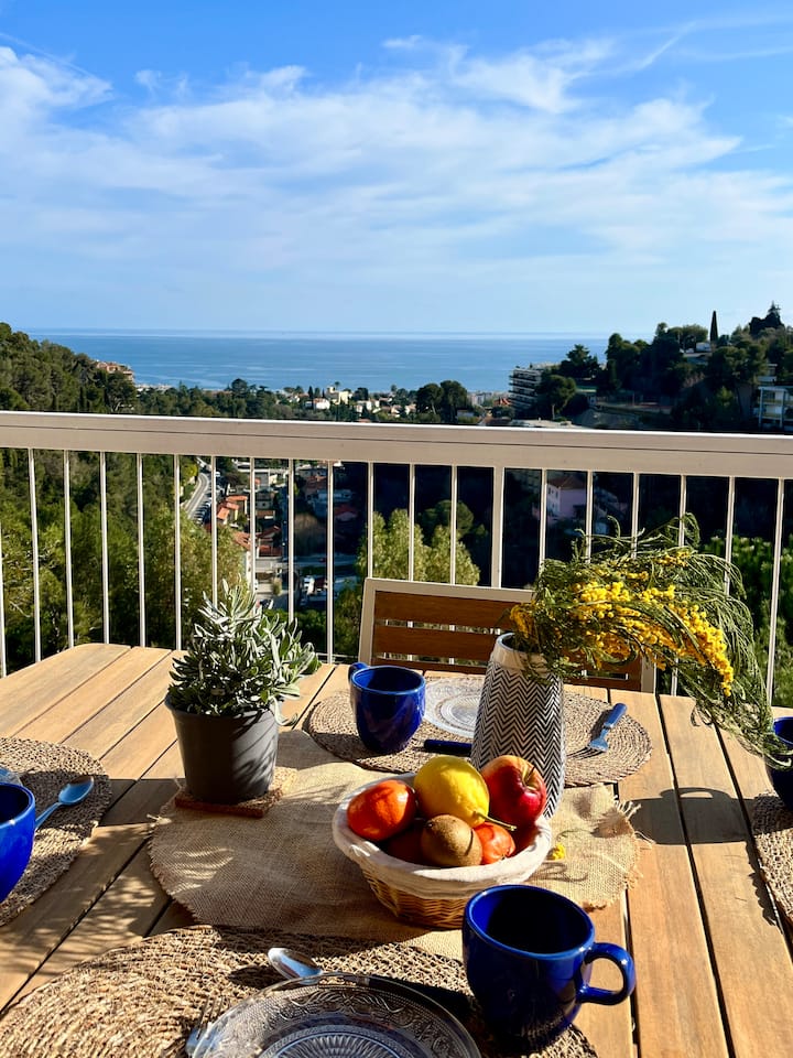 Cocon De Verdure Calme, Au Soleil Et Vue Mer! - Nizza