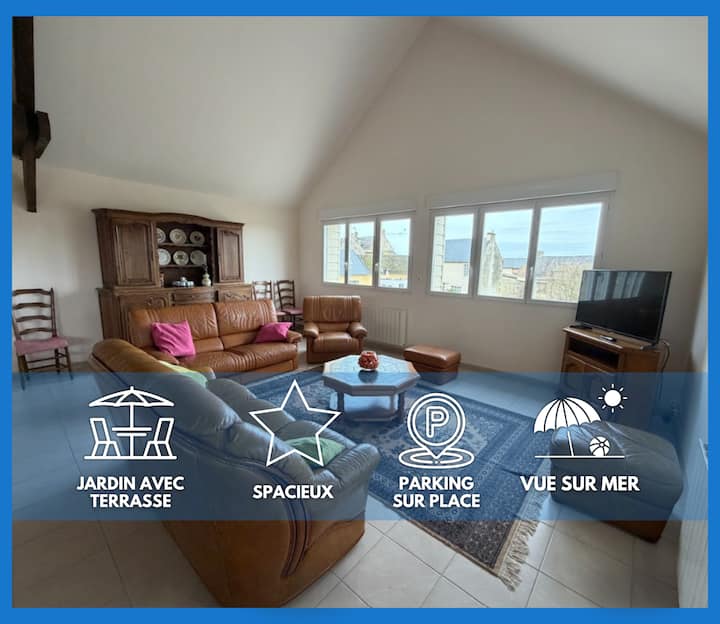 L'écume : 1.3 Kms Plage Vue Mer Jardin Parking - Arromanches-les-Bains