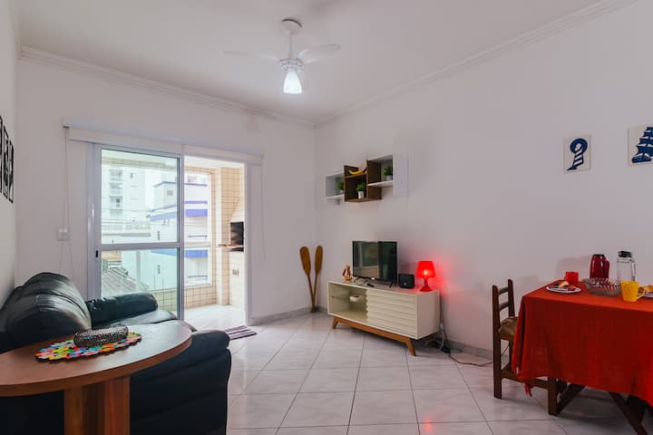 Conforto A 100 M Da Praia | 2 Vagas | Wi-fi Rápido - Praia Grande