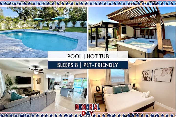 Gorgeous 4br Home | All King Beds | Pool | Hot Tub - Tampa