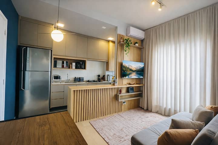 1 Quarto • Ac • Piscina • Garagem | Vf907 - Brazil