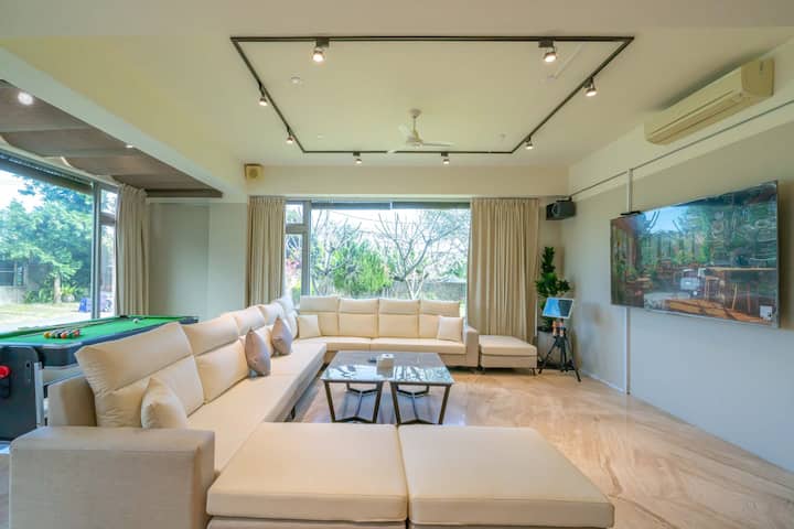 美麗晨曦包棟民宿～10-40人/唱歌/電麻桌x2/多功能撞球桌/親子滑梯/完整廚房設備/烤肉 - 吉安