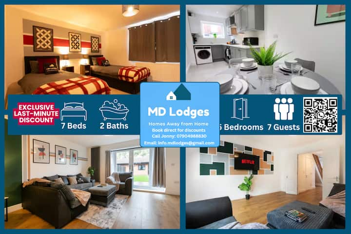 Bright & Spacious 5br Leicester Home, Sleeps 7 - Leicester