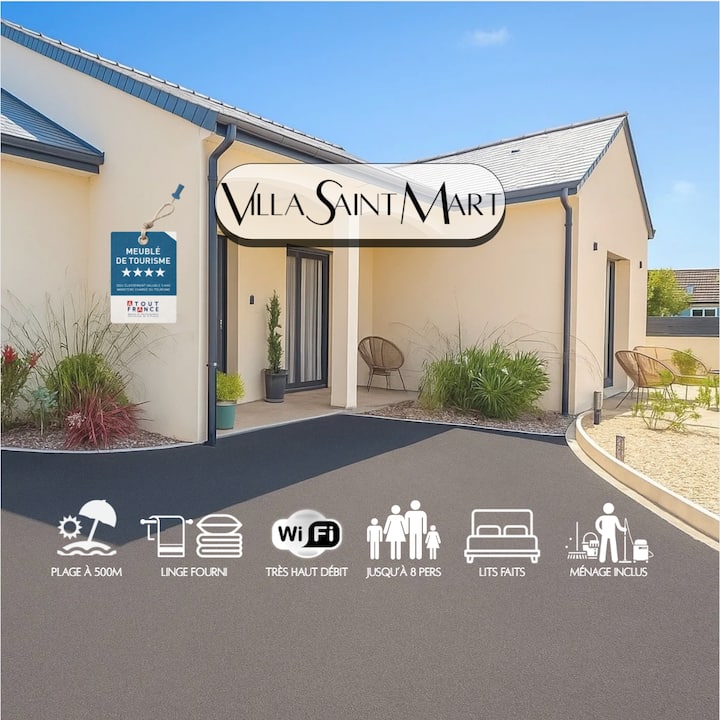 Villa Saint Mart•8 Pers•tout Inclus•plage à 500m - Granville