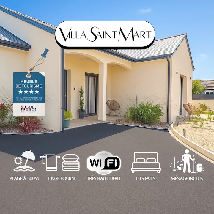 Villa Saint Mart•8 Pers•tout Inclus•plage à 500m - Granville