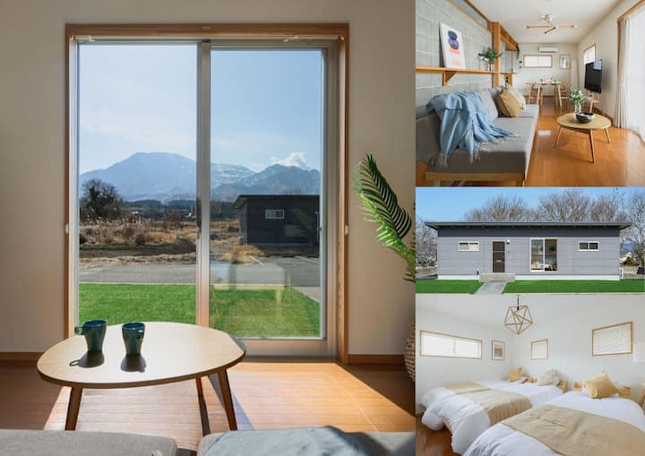 【New】阿蘇山絶景｜一棟貸切｜最大6名｜ベッド5+ソファ｜60㎡｜阿蘇神社等観光地アクセス抜群｜ - Aso