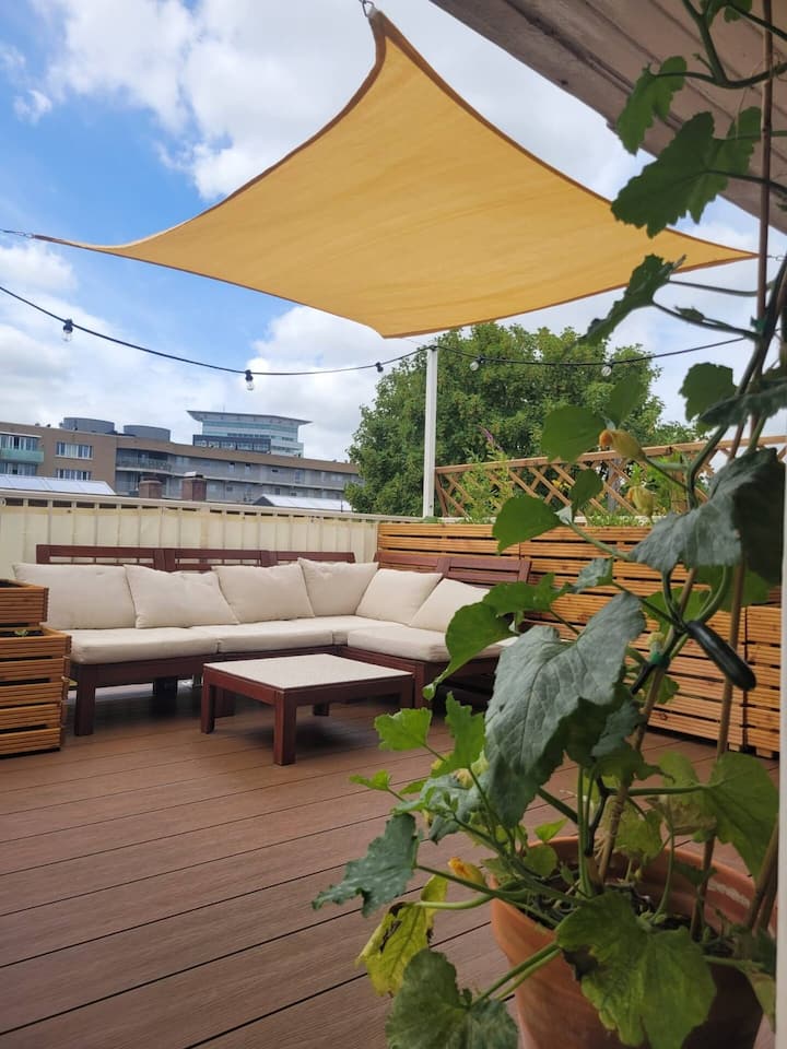 Sunny Green Home With Rooftop Next To The Park - Amsterdam