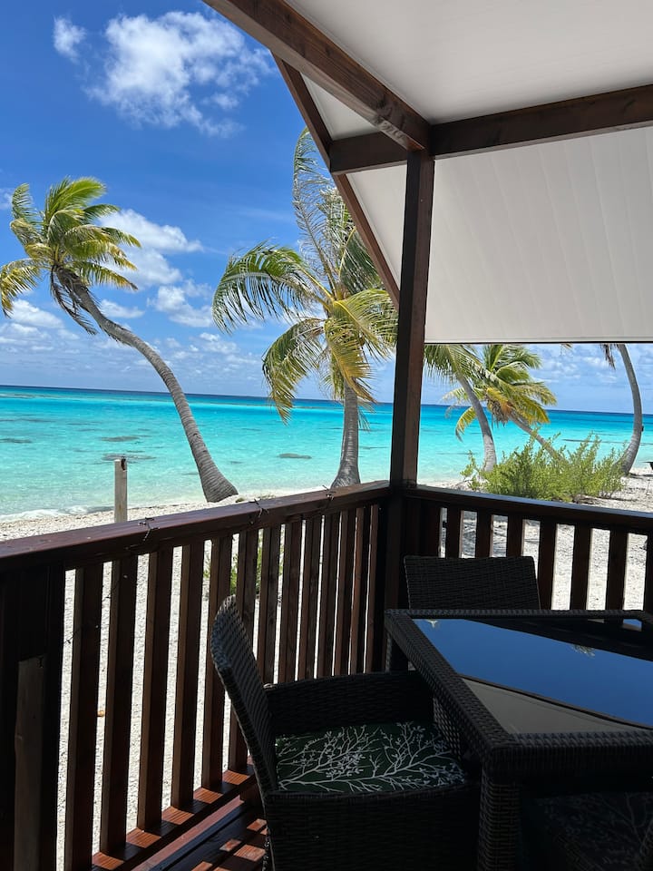 Bungalow Face Au Lagon Fakarava Terrasse Transfert - Polynésie française