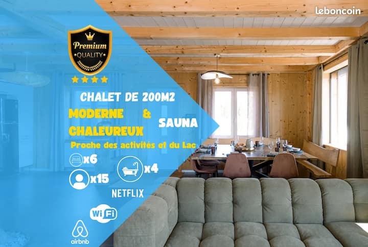 Le Chanouk. Grand Chalet Pour 15. Spa Et Sauna - Gérardmer