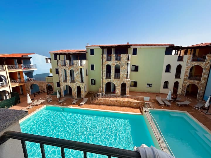 Palm2 Pool Apartment - Valledoria