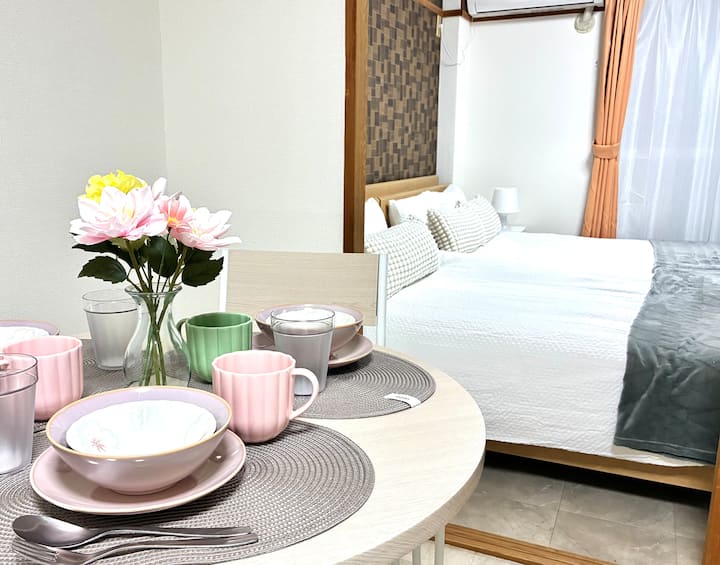 Namba 7 Min | 5 Min Stn | Wifi | 2 Beds | 3 Ppl - Osaka