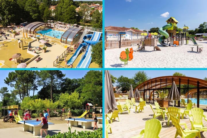 Mobilhome Climatisé 6 Pers. , Camping 4*, Landes - Lit-et-Mixe