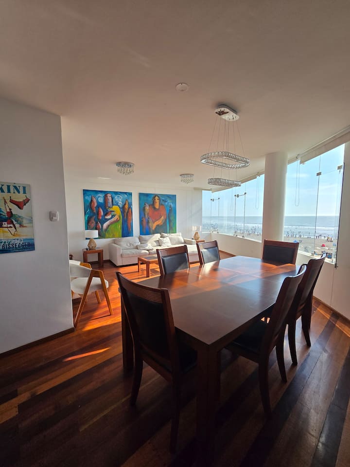 Luminoso Departamento Con Vista Al Mar En Pimentel - Pimentel