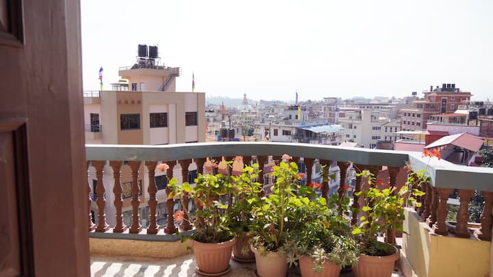 Bright 3bhk Apartment With Boudha Stupa View - Kathmandu