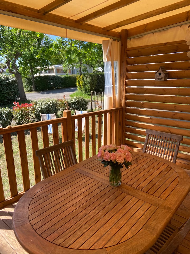 Mobilhome «&nbsp;L’escapade Familiale&nbsp;»Plage/foret - Mimizan