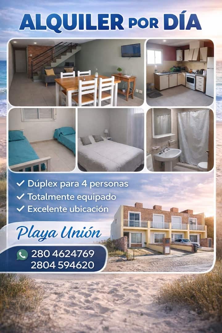 Duplex Luminoso Y Cómodo Cerca De La Costa - Rawson