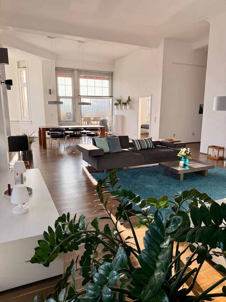 Spacious Loft With Balcony On The Rhine - Wiesbaden