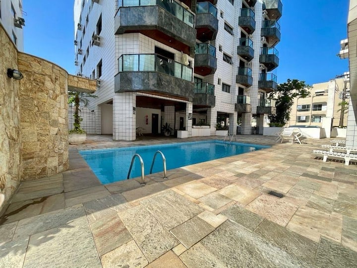 Ap Completo | Ar-condic | 2 Vagas | 100m Da Praia - Guarujá