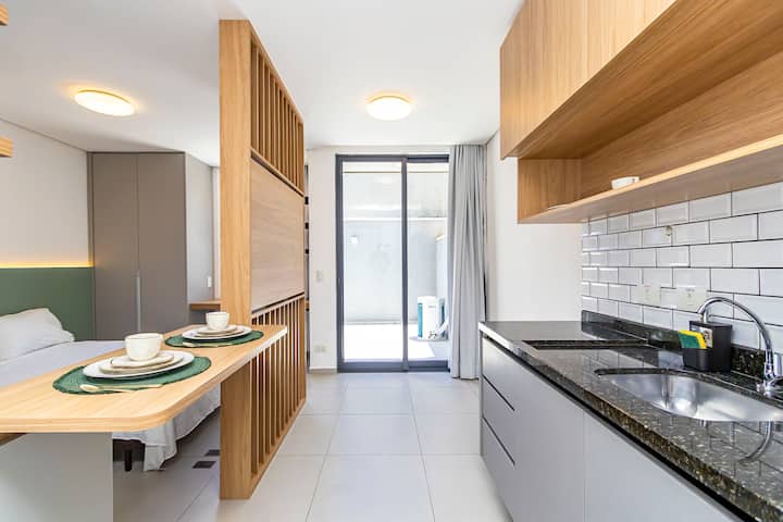Studio Maravilhoso 100% Mobiliado - São José dos Pinhais