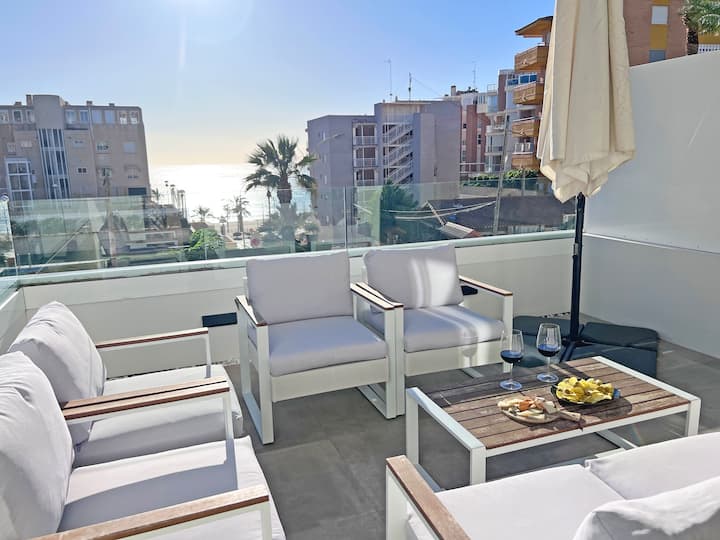 Lujo, Piscina, Terraza Y Parking Privado - Bajoa - Alicante