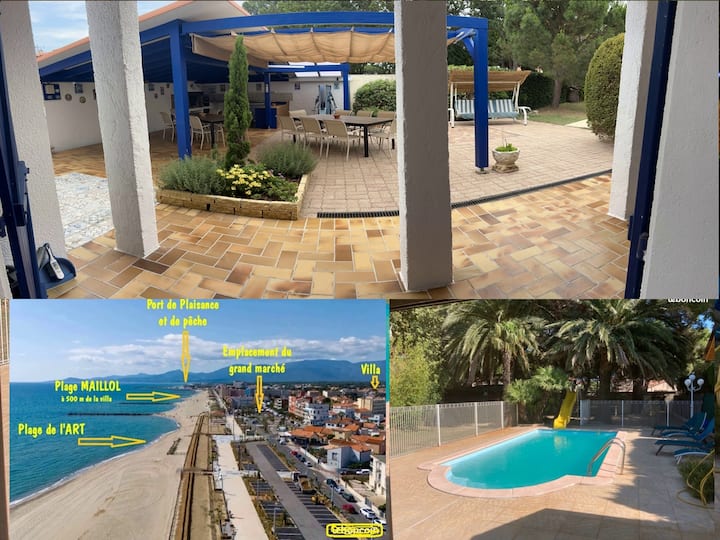 Rare, à 500 M De La Plage, Villa 15 Couchages - Canet-en-Roussillon