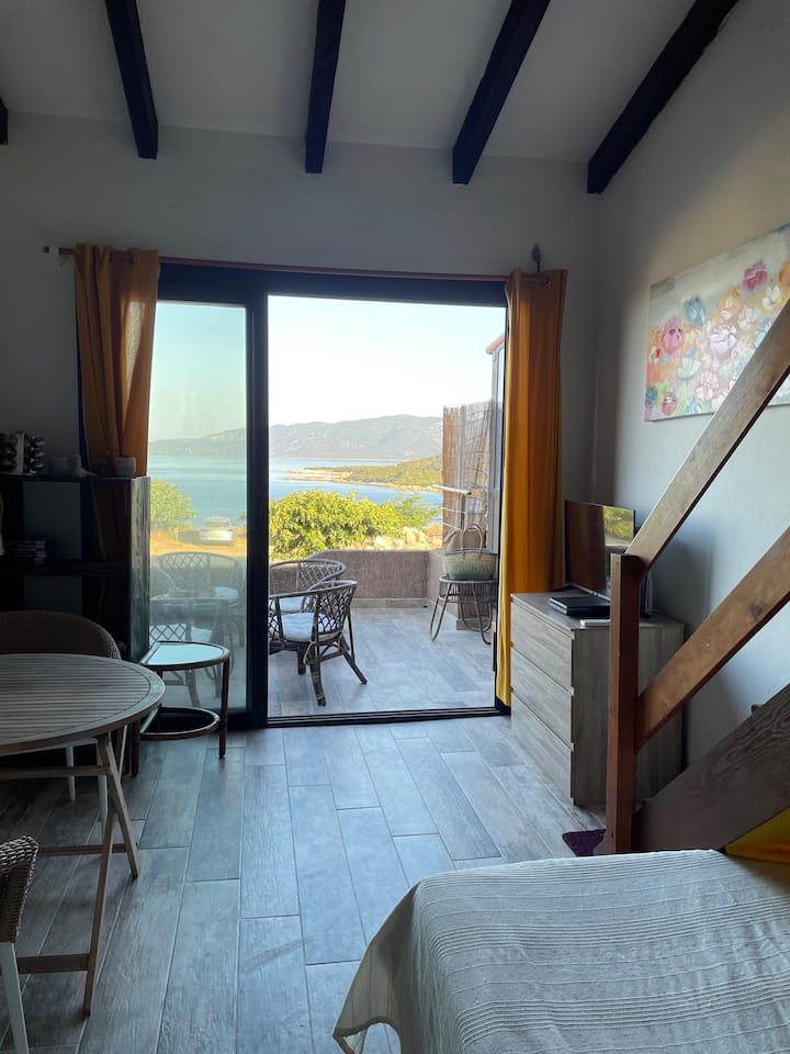 Charmant Studio Avec Vue Mer, Plages 5 Minutes - Serra-di-Ferro