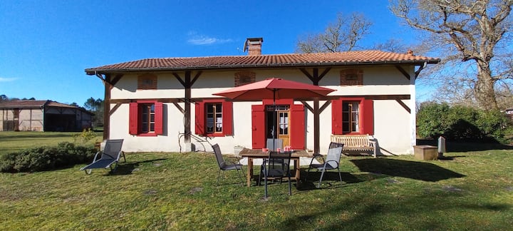 Maison Landaise Calme Sur Parc Arboré Proche Océan - Labouheyre