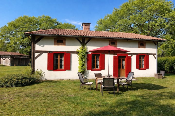 Maison Landaise Calme Sur Parc Arboré Proche Océan - Labouheyre