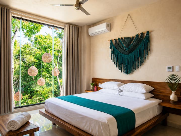Suite De Diseño En La Selva Con Alberca Y Jardín - Bacalar