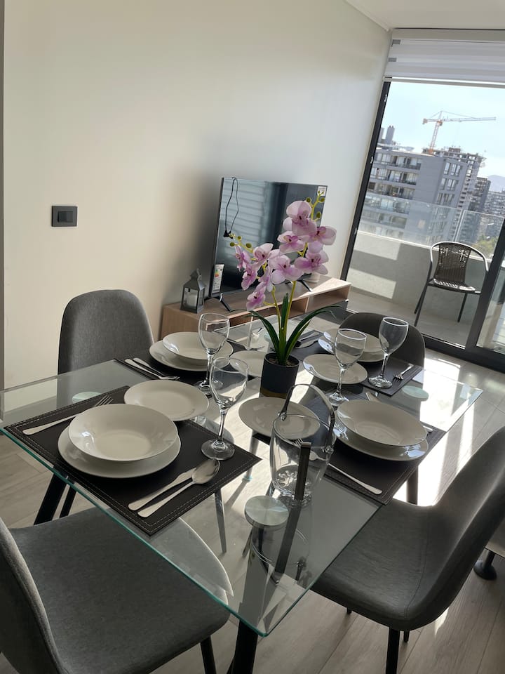 Depto. Nuevo Cerca Del Metro/wifi /Piscina - El Bosque, Chile