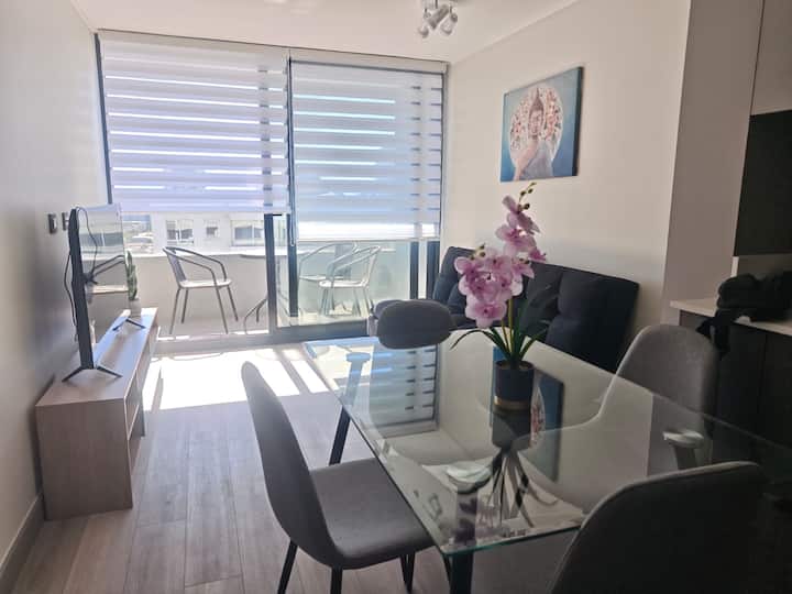 Moderno Depto. Con Wifi/piscina Y Cerca Del Metro - El Bosque, Chile