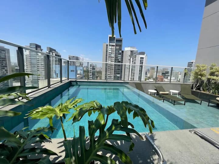 Studio Alto Padrão | Piscina Rooftop | 5 Min Metrô - Brazil