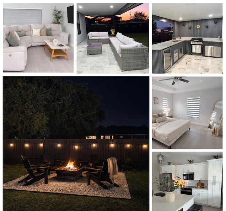 Cozy Modern 3br | Fire Pit|game Room|outdoor Oasis - Burnt Store Marina