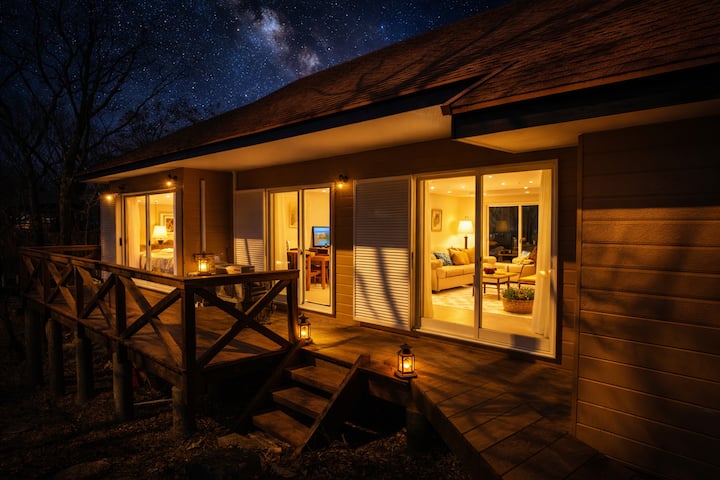 Retraite Forestière à Kuju Avec Sauna Baril Privée - 다케타시