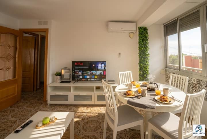 𓇼Playa | Transporte Público | Familiar | Amplio - Valencia