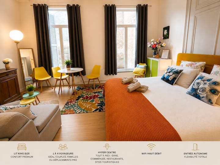 Grand Studio Lit King Size Centre D'amiens - Gare d'Amiens