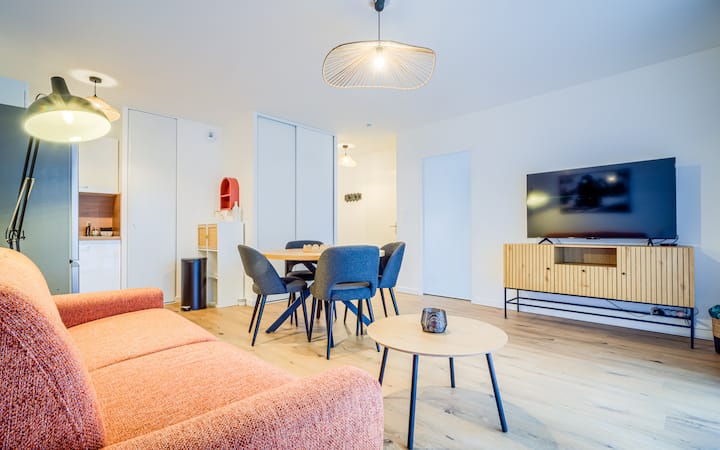 Breizh Vallée - ÉLégant T2 En Rez-de-jardin - Plage de Locmariaquer
