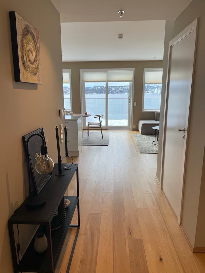 Toppleilighet Ved Balkong Mot Sjøen - Kristiansand