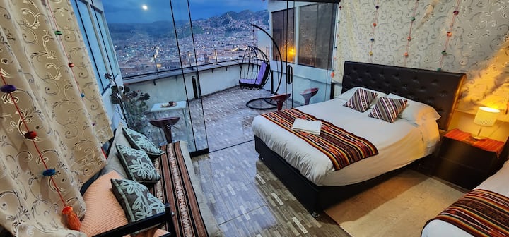 Terraza Amplia Con Vista Al Atardecer-san Blas - Peru