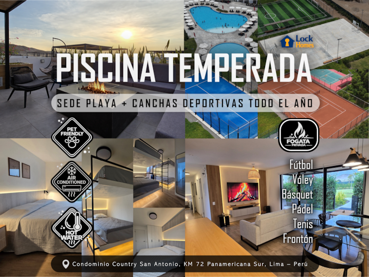 Casa Campo Lujo · Piscina Temperada + Sede Playa - Peru