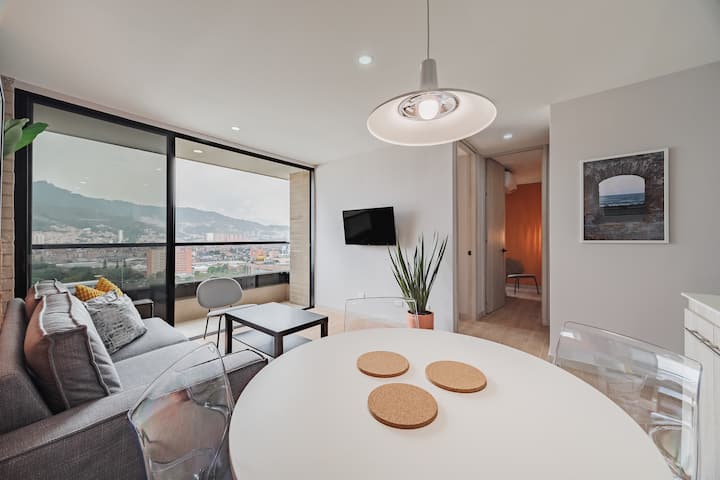 Vibrant Apto | 6pax | Piso 15 & Confort - Sabaneta