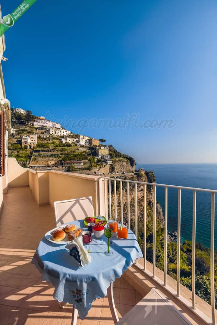 New Apartment Ocean Breeze With Sea View, Wifi, Ac - Amalfi