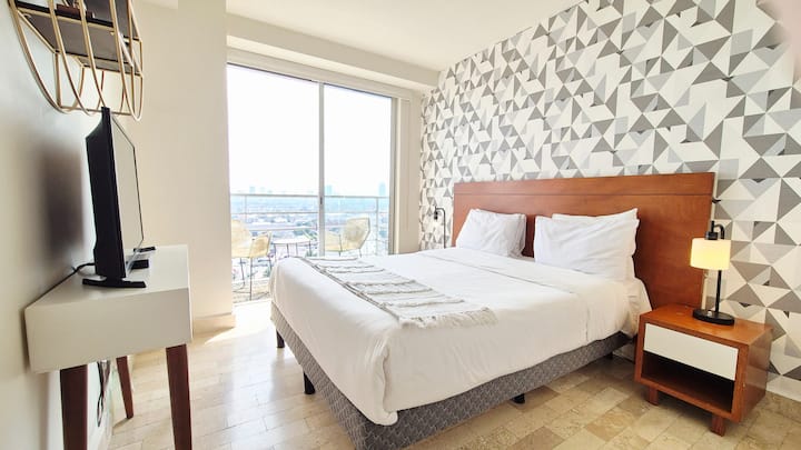 Espectacular Vista Piscina Seg 24/7 Amenidades - Mexique