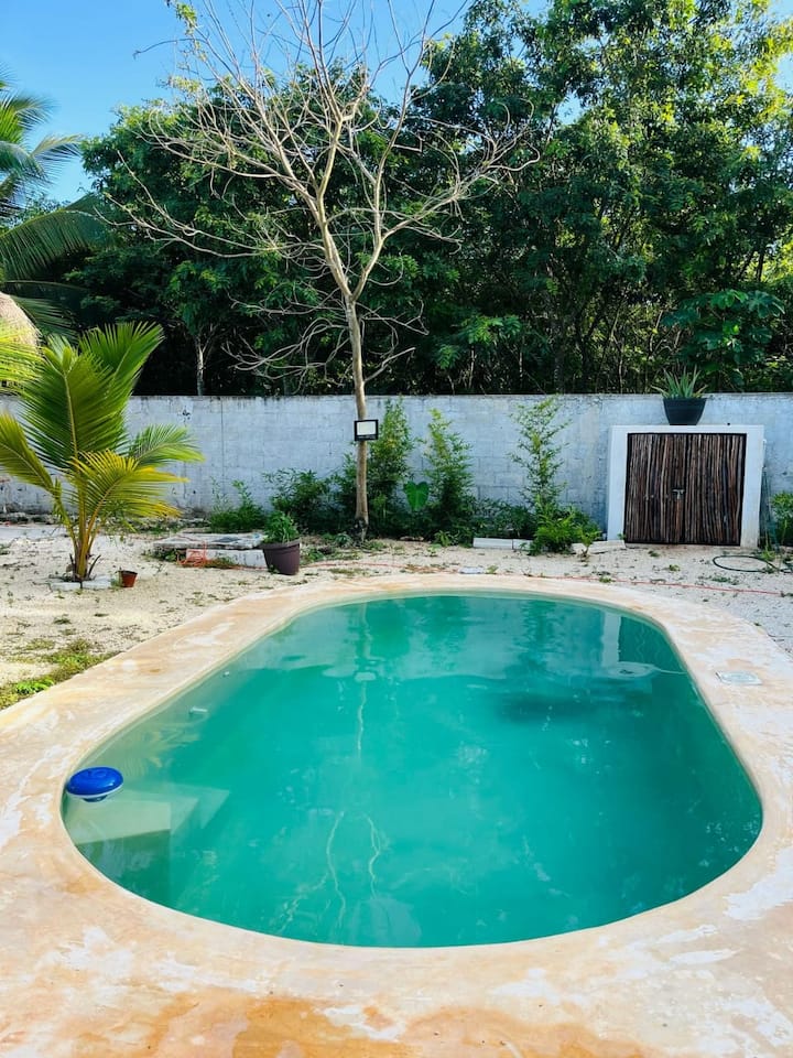 Acogedora Casa Rodante Con áReas Comunes - Bacalar