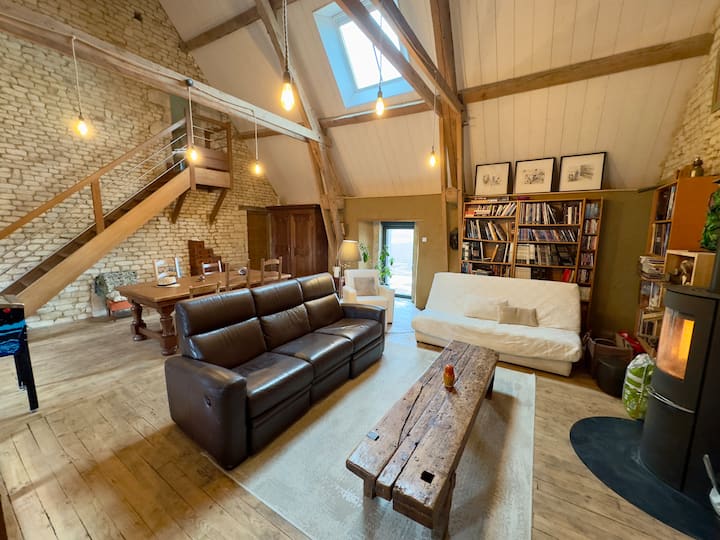 Grand Loft ÉLégant - Bâtisse Du Xii Siècle - Plage Luc-sur-Mer