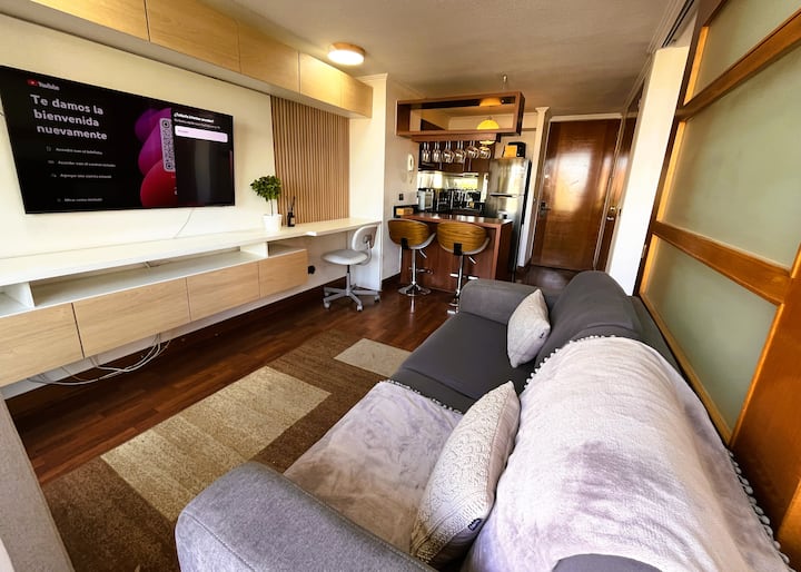 Depto. 1d Con Terraza Junto A Metro Manuel Montt - Providencia