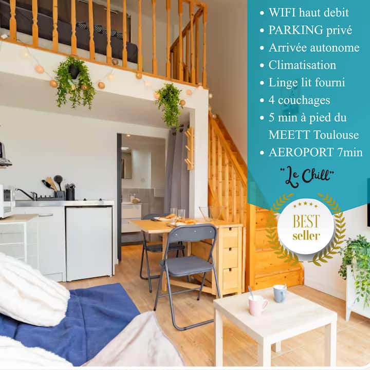 Le Chill - Parking - Wifi - 2 Pas Du Meett - Cornebarrieu