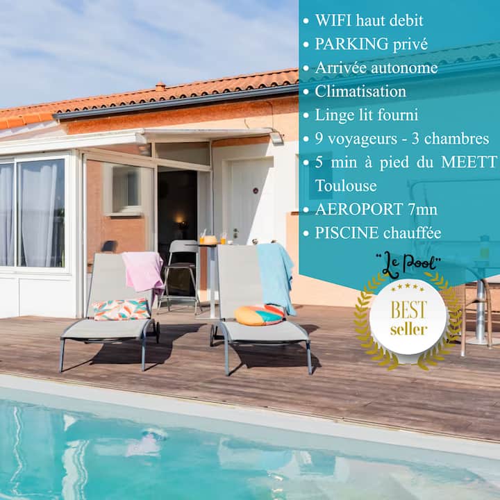 Le Pool - Parking - Clim - Aéroport - Meet - Bruguières